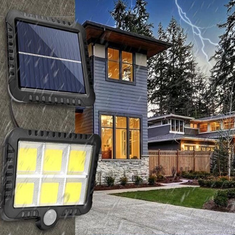Outdoor Solar Light Motion Sensor Rechargeable Solar Wall Cob Light ...
