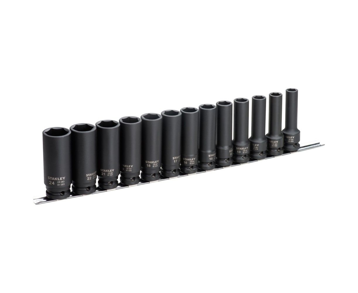 STANLEY - 1/2" DEEP IMPACT SOCKET SET (13PCS) - 73917-8